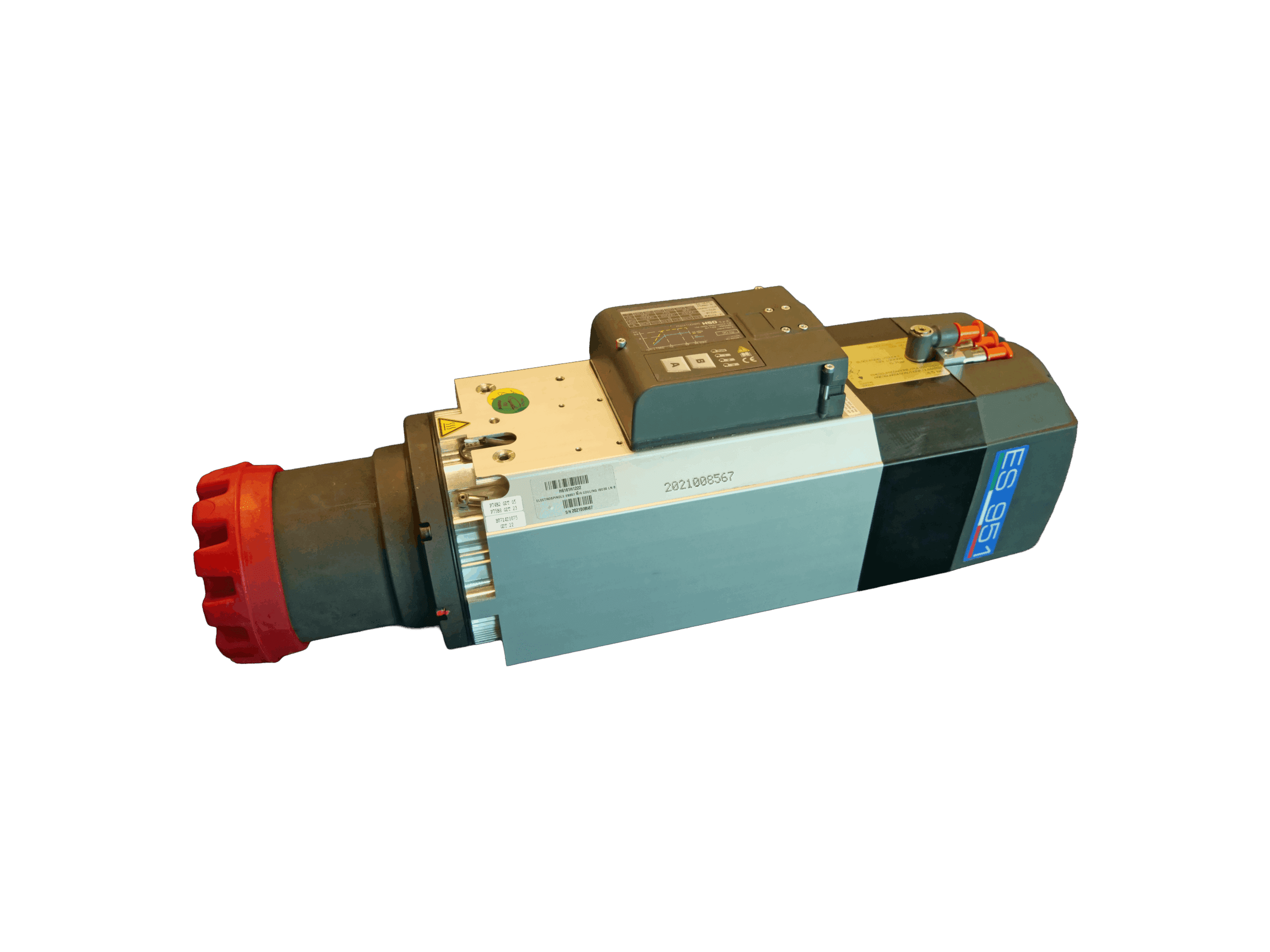 10 HP ES951 ISO30 Air Cooled CNC Spindle – Long Nose 4-Pole